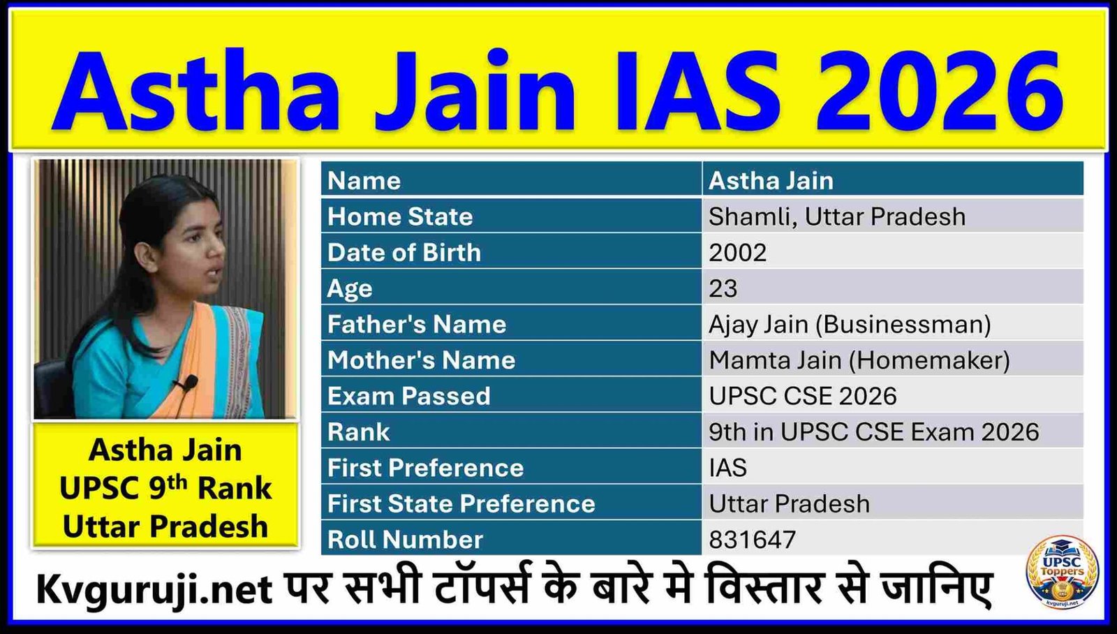 Anuj Agnihotri UPSC 2026 Rank 1, Biography, Date of Birth, Caste, Age ...